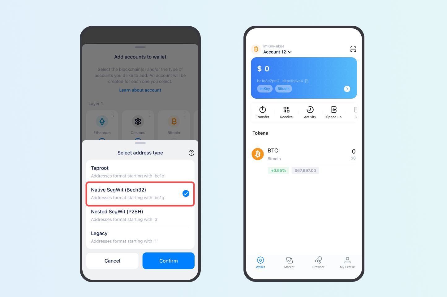How to add and use Taproot and other Bitcoin address types in imKey ...